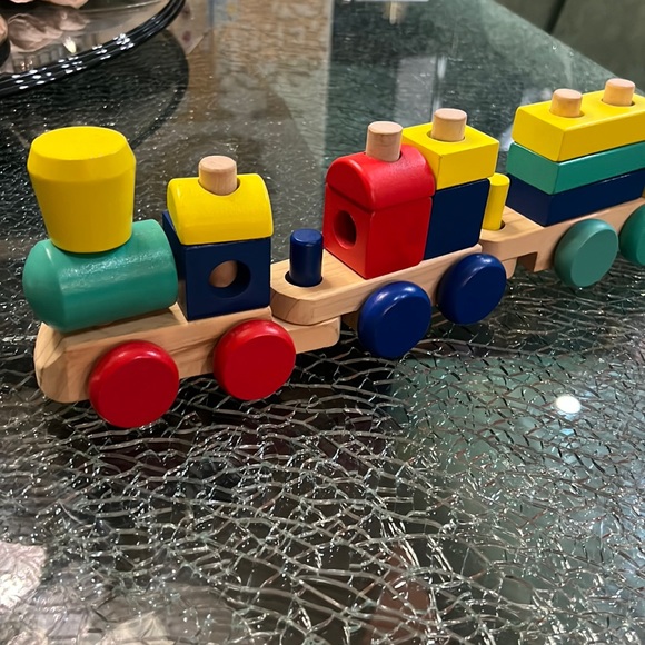 Melissa & Doug | Toys | Melissa Doug Wood Stacking Train Toddler Toy ...